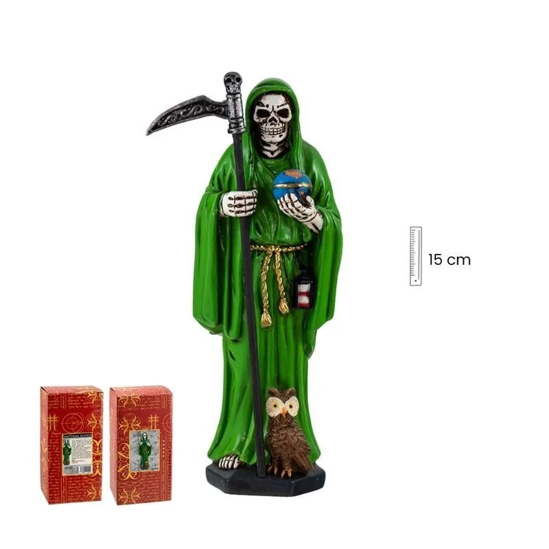 Santa Muerte Verde 15 cm | Tienda Esotérica Changó