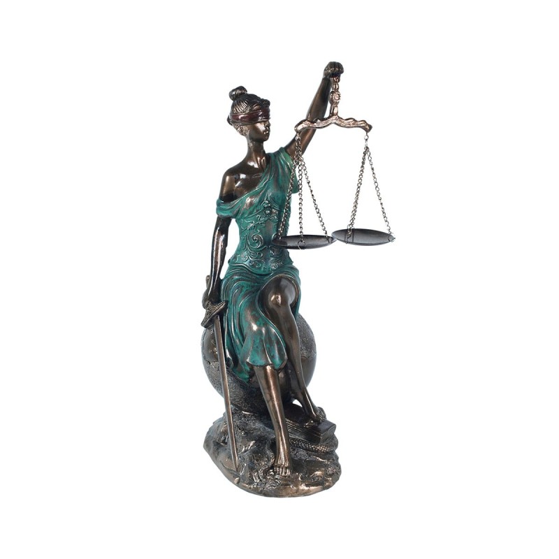 Figura Diosa Justicia 34 cm Resina Bronceada | Tienda Esotérica Changó