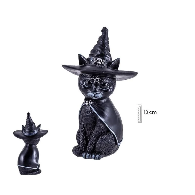 Figura Gato Brujo, 13 cm - Fabricada en Resina | Tienda Esotérica Changó