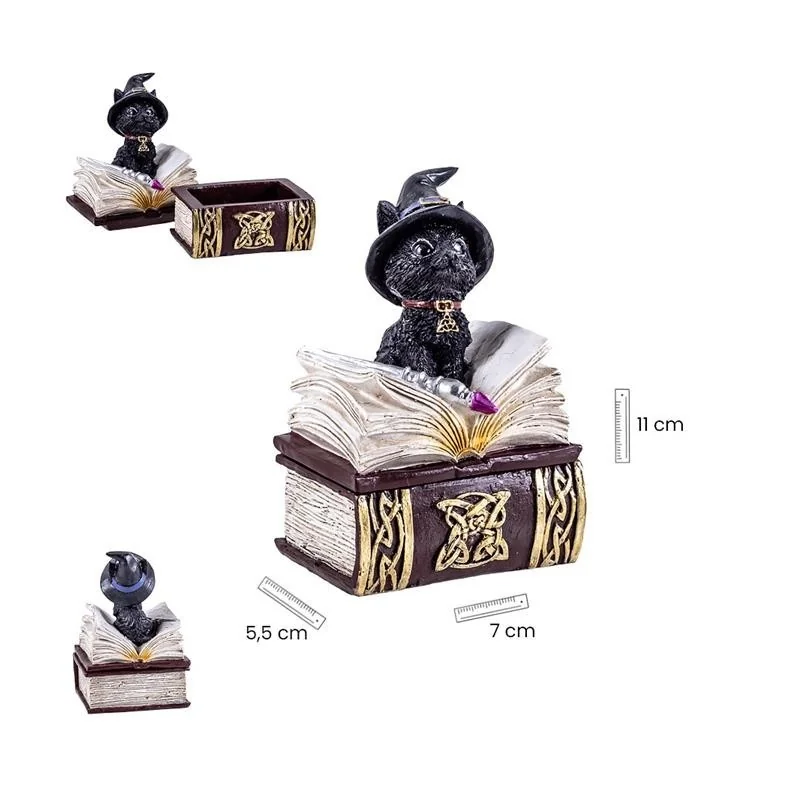 Figura Gato Brujo en Caja, 11 cm - Fabricada en Resina | Tienda ...